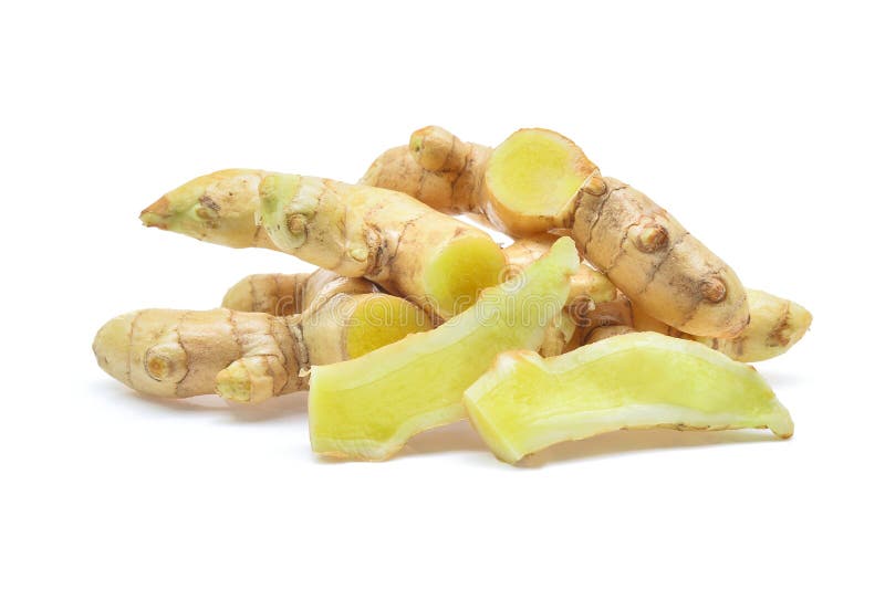 Fresh White Turmeric Isolated on White Background Stock Image - Image ...