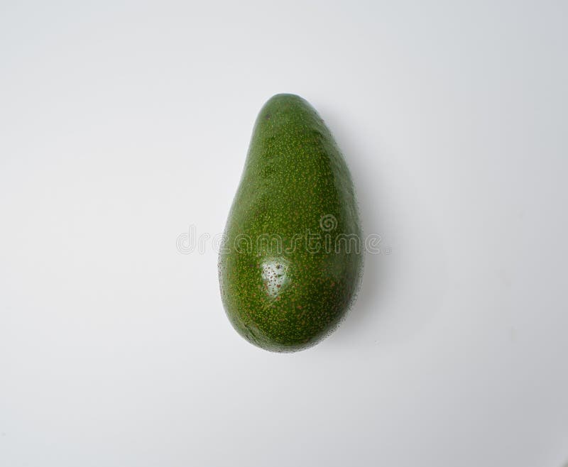 Fresh Whole Avocado on White Background Stock Image - Image of ...