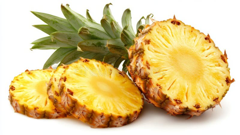 Fresh and Whole, this Pineapple Boasts Vibrant Color and Detailed ...