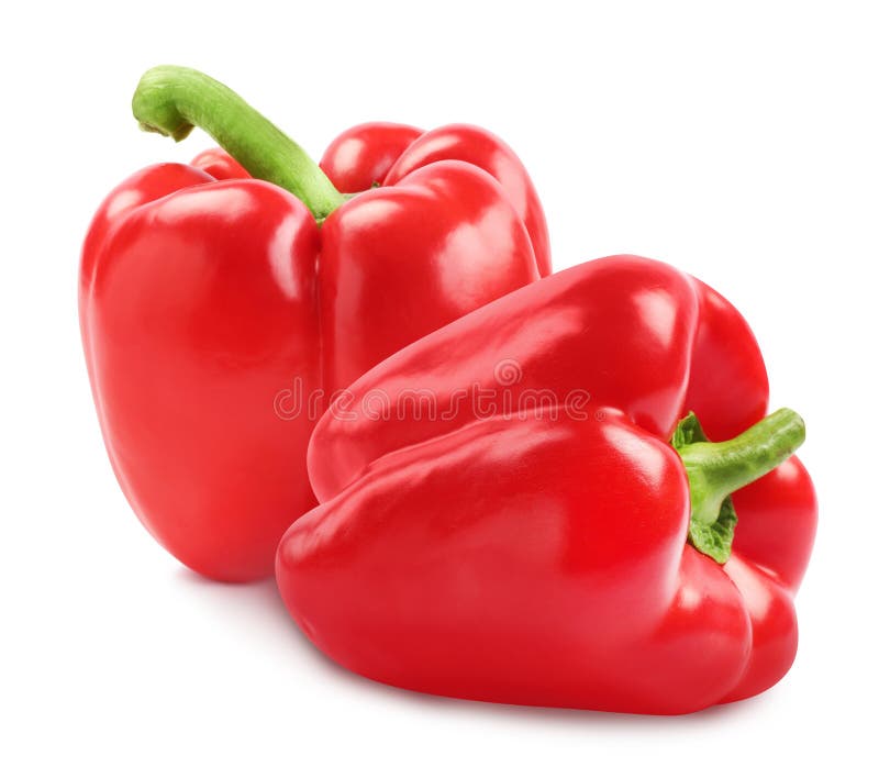 Fresh Whole Red Bell Peppers on Background Stock Image - Image of food ...