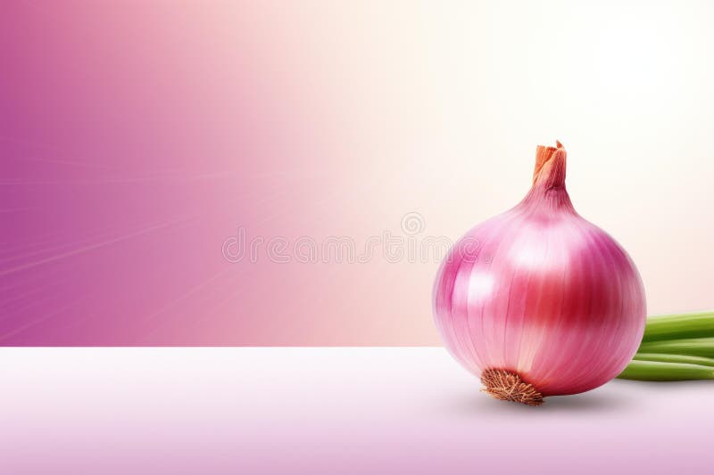 Fresh Whole Red Onion on Color Gradient Background Stock Illustration ...