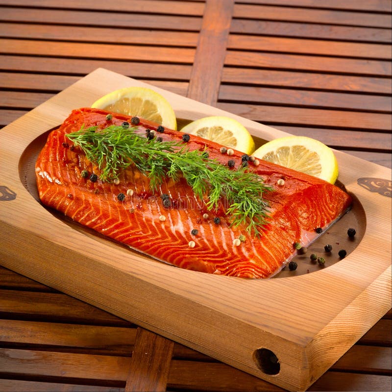 Fresh Wild Samoln stock image. Image of lemons, dill - 39847337