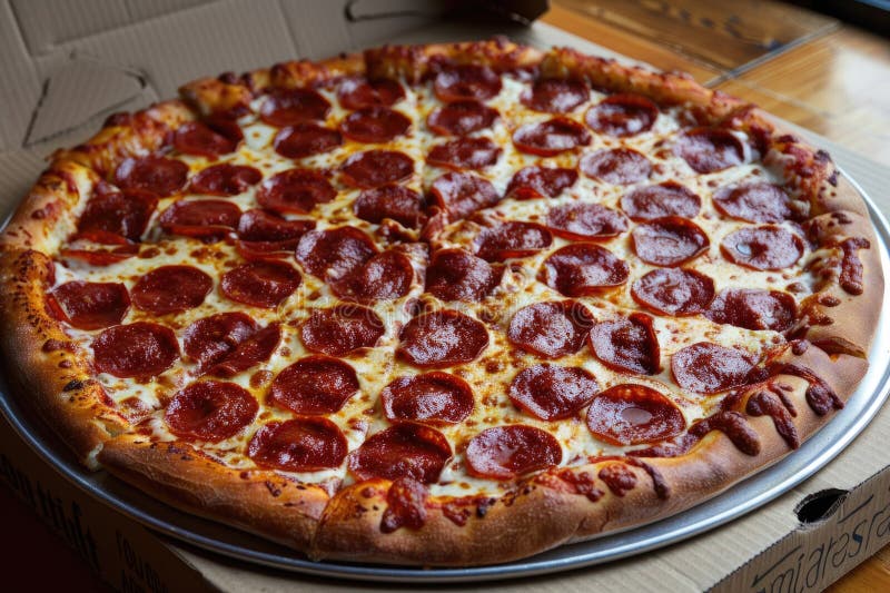 Fresh Wood Fired Pepperoni Pizza with Basil and Mozzarella on a Rustic ...