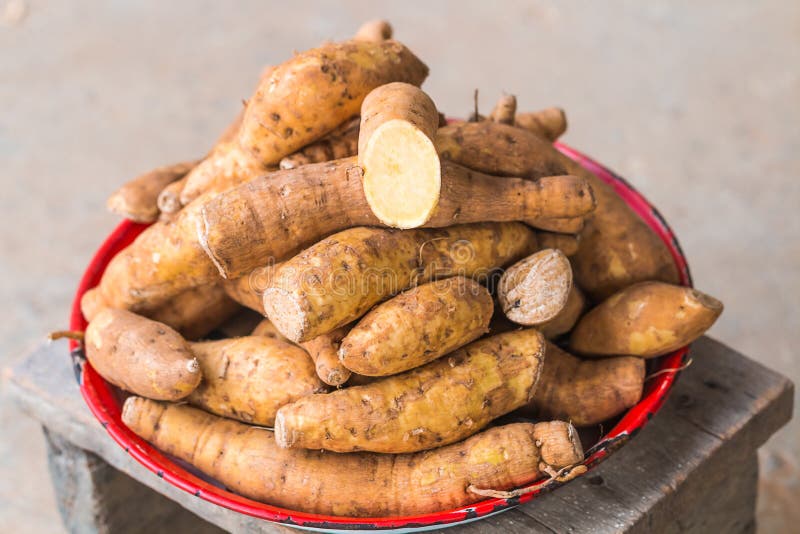 Fresh yam fruit stock image. Image of tray, colorful - 89793173