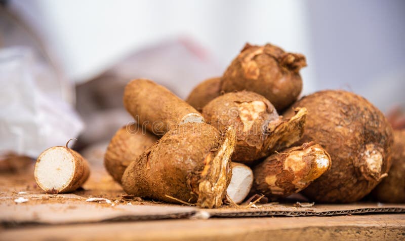 Fresh Yam at the Street Market Stock Photo - Image of local, diet ...
