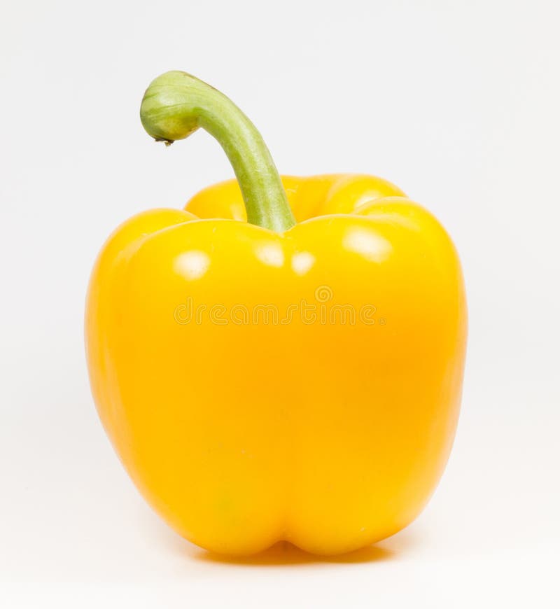 Fresh Red Bell Pepper or Capsicum on White Background Stock Photo ...