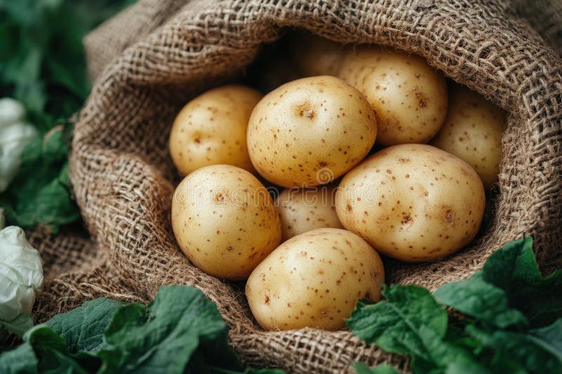 Fresh Yellow Potatoes with Skin Stock Illustration - Illustration of ...