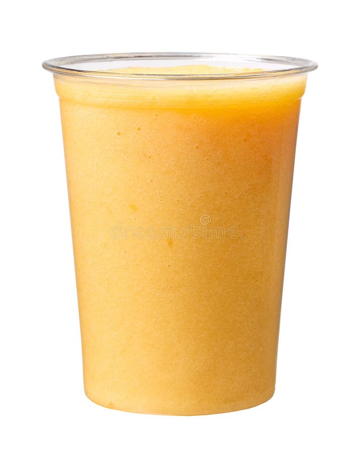 Yellow Smoothie in Take Away Cup Stock Image - Image of yellow, mango ...