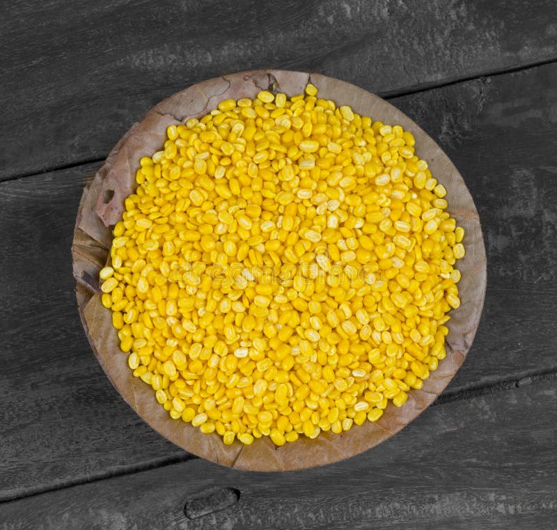 Yellow Split Dal Also Know As Mogar Dal or Mung Dal Stock Photo - Image ...