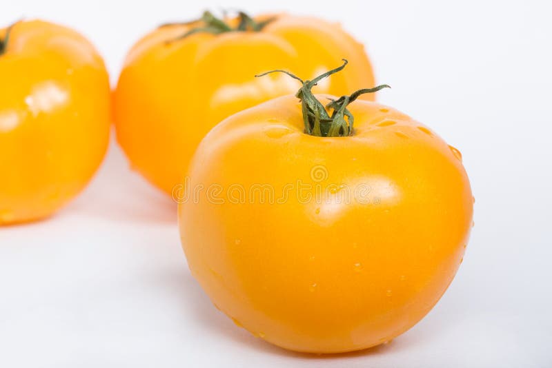 Fresh yellow tomatoes stock image. Image of healthy, agriculture - 72804783