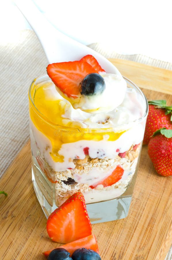 Fresh yoghurt stock image. Image of restaurant, white - 11982917