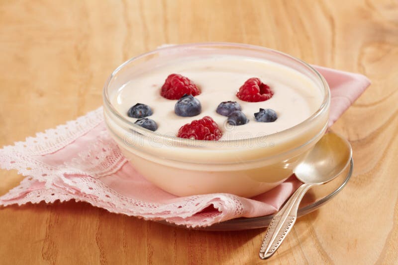 Fresh yogurt stock image. Image of pink, kitchen, meal - 14811029