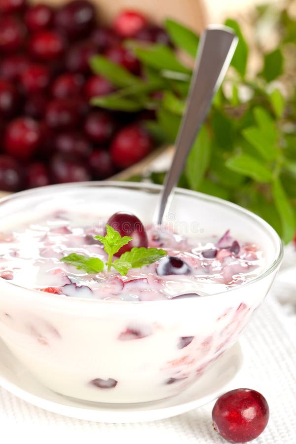 Fresh yogurt with berries stock photo. Image of fresh - 16920224