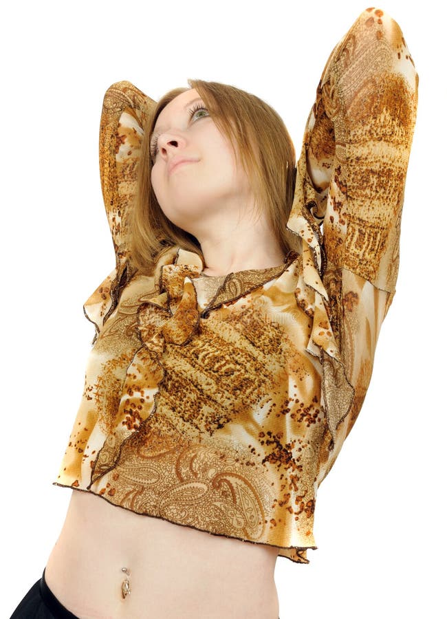 Fresh young pretty girl stock photo. Image of isolated - 6343114