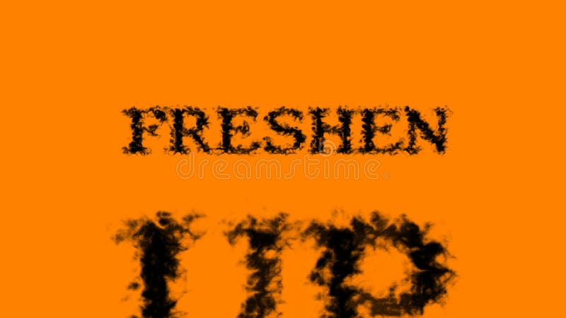 Freshen Up Smoke Text Effect Orange Isolated Background Stock ...