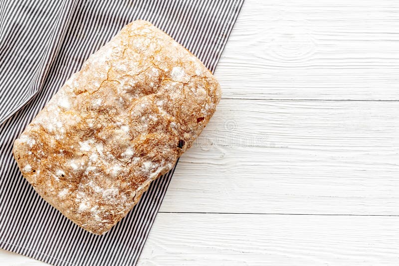 Freshly Backed Bread Top View. Bakery Background Stock Image - Image of ...