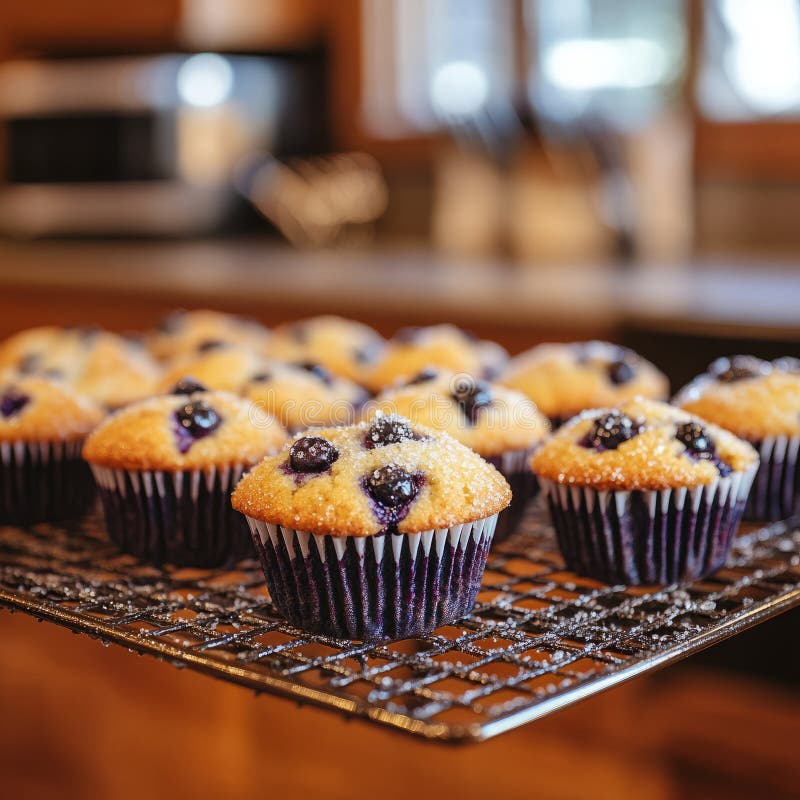 Muffins on a Cooling Rack stock photo. Image of cases - 51751386