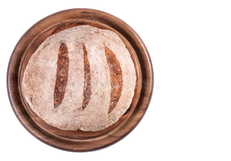 Freshly Baked Bread Isolated on White Background Stock Photo - Image of ...