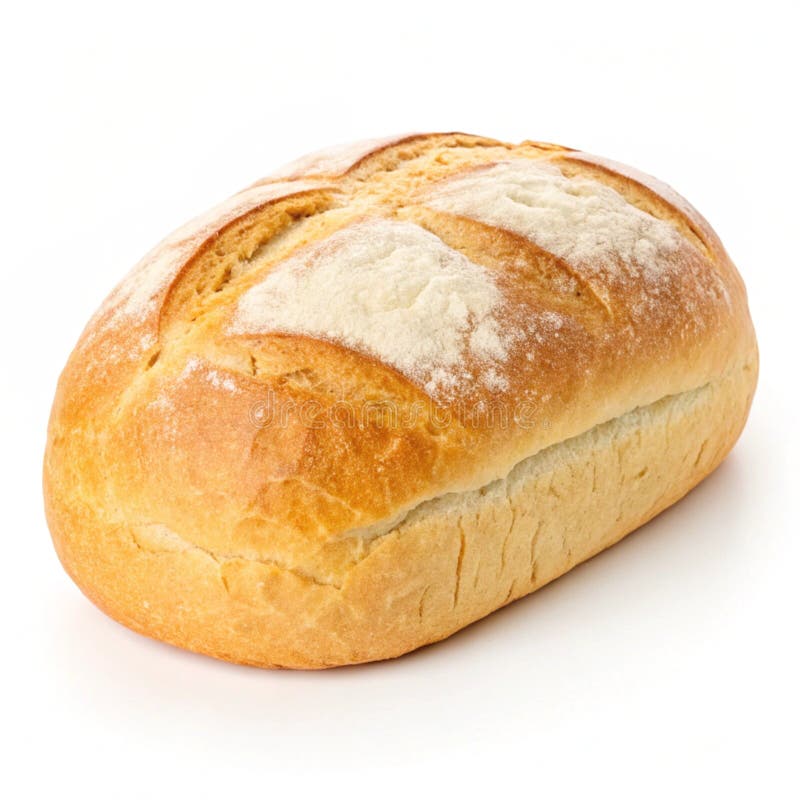 Freshly Baked Bread Isolated on White Background Stock Illustration ...