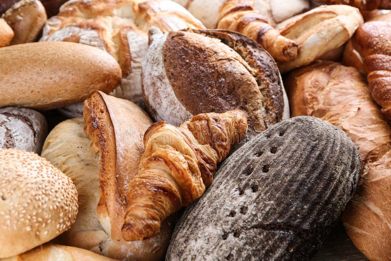 Freshly Baked Bread Products, Closeup Stock Photo - Image of homemade ...