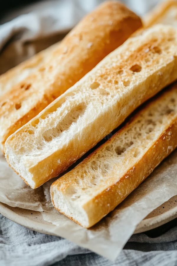 Freshly Baked Bread Rolls on a Plate with a Rustic Background Stock ...
