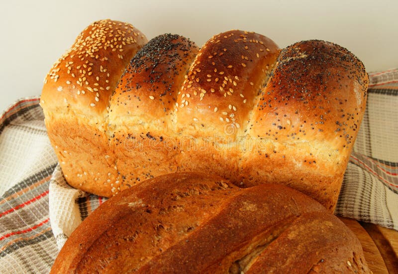 Freshly baked bread stock photo. Image of healthy, cutting - 39139014