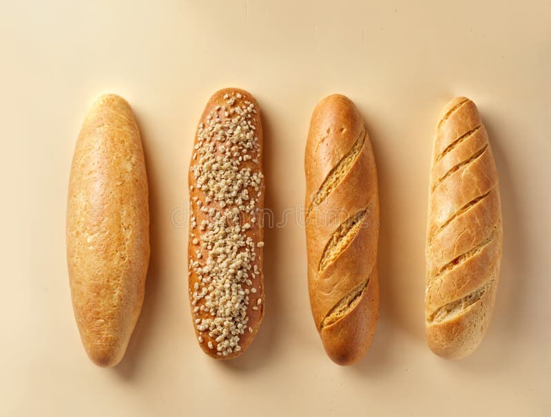 Freshly Baked Bread Varieties Arranged on a Neutral Background ...