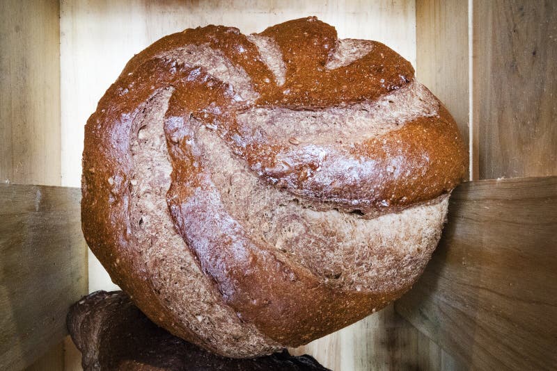 Baked Breads on the Production Stock Photo - Image of factory, color ...
