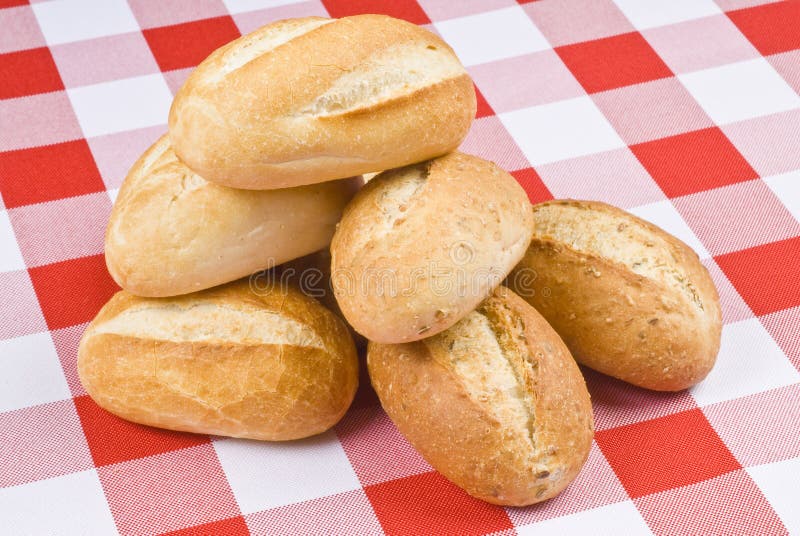 Freshly Baked Buns stock photo. Image of tablecloth, close - 16910914