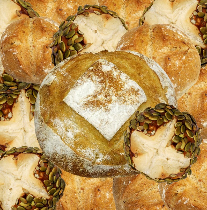 Freshly Baked Calabrese Bread and Buns Stock Image - Image of fresh ...