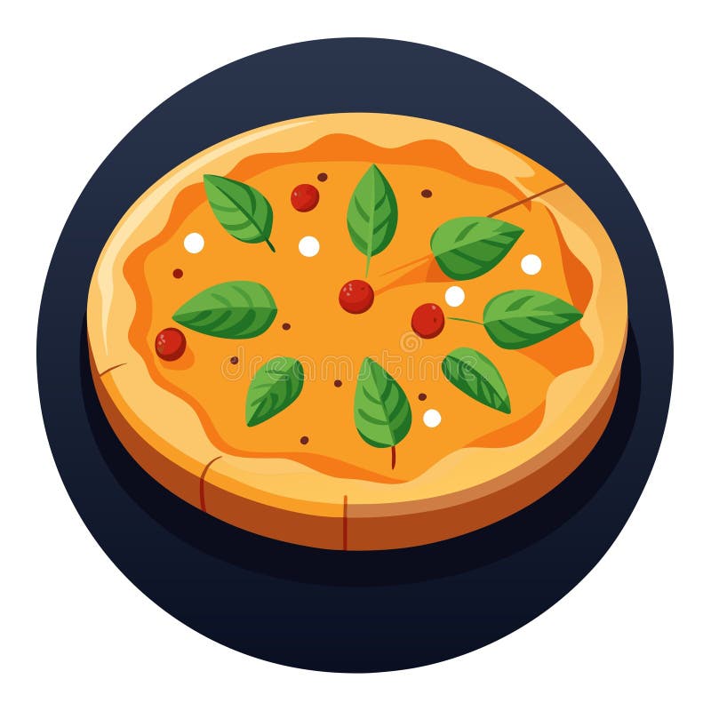 Freshly Baked Cheesy Stuffed Crust Pizza with Herbs on a Dark Table ...