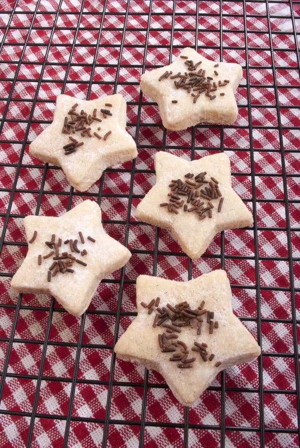 Freshly Baked Christmas Cookies in Star Shape Stock Image - Image of ...