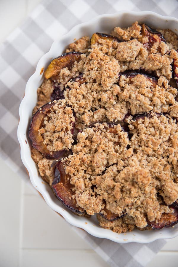 Freshly Baked Crumble Cake stock image. Image of enjoyment - 44909115