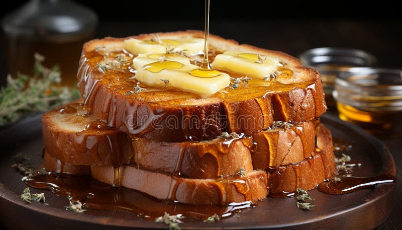 Freshly Baked Homemade Dessert on a Rustic Wood Table Generated by AI ...