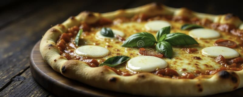 Freshly Baked Italian Pizza with Melted Mozzarella Cheese, Mozzarella ...