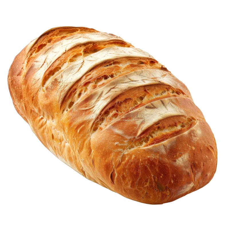 A Freshly Baked Loaf of Crusty Bread Stock Photo - Illustration of ...