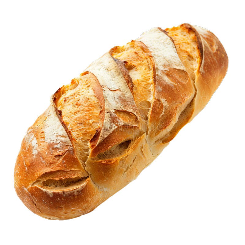 Freshly Baked Loaf of White Bread on White Background Stock Photo ...