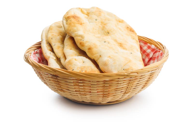 Freshly Baked Naan Bread Isolated White Background Stock Photos - Free ...