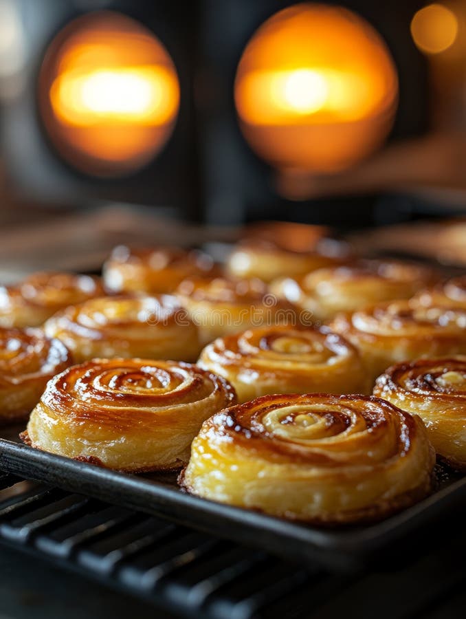 Freshly Baked Pastries Cooling by the Oven. Stock Image - Image of warm ...