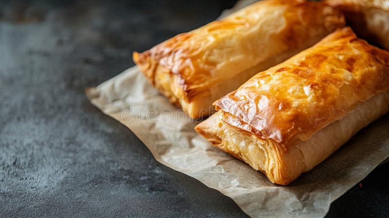 Freshly Baked Pastries Wrapped Parchment Paper Stock Photos - Free ...