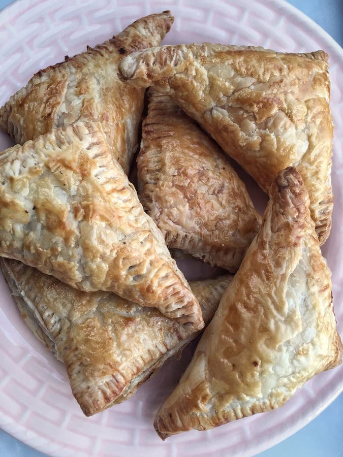 Freshly Baked Puff Pastry on Plate Stock Image - Image of traditional ...