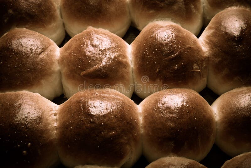 Freshly Baked Rolls only Taken Out of the Oven. Toned Stock Photo ...