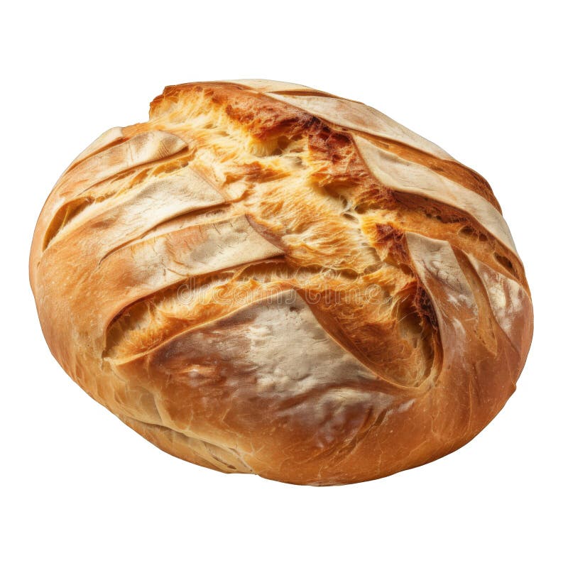 A Freshly Baked Round Loaf of White Bread Stock Image - Illustration of ...
