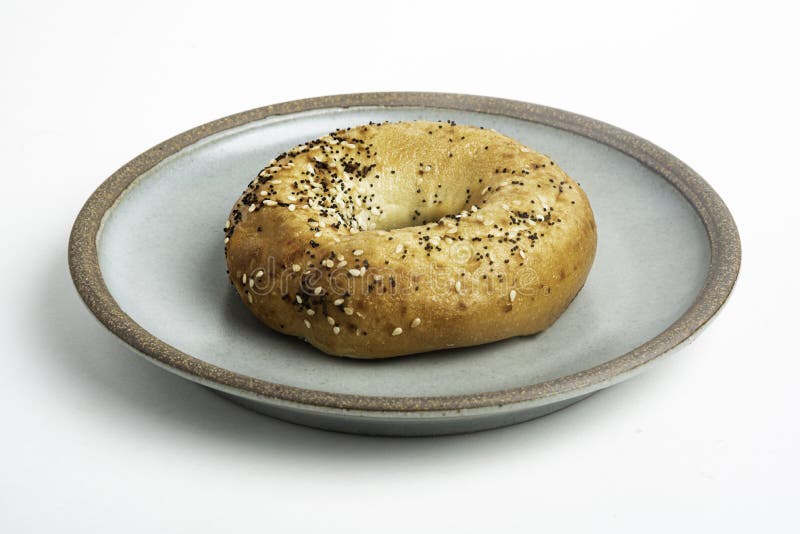 Single bagel stock image. Image of hole, background, studio - 26321509