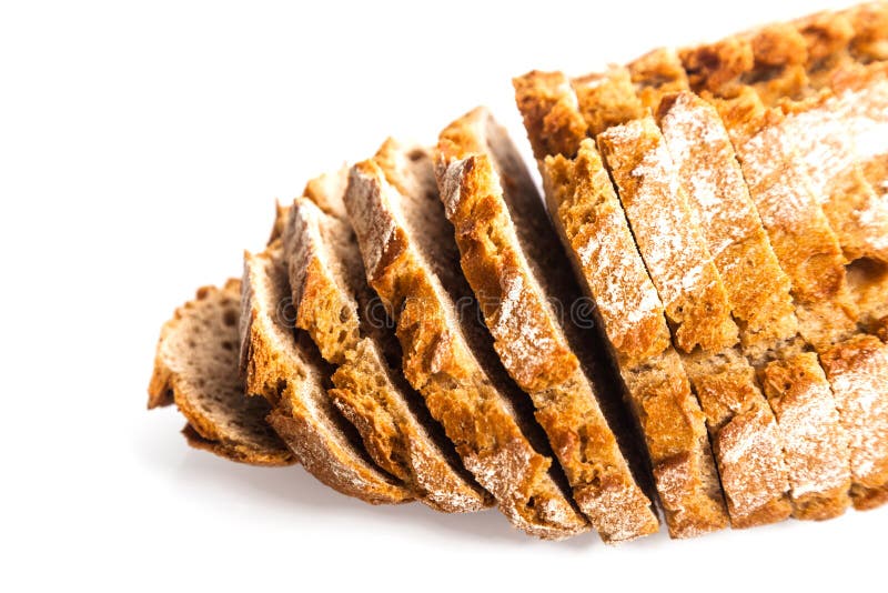 Freshly Baked Sliced Loaf of Rye Bread Stock Image - Image of gourmet ...