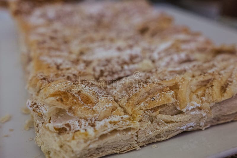 Freshly-baked, Square-shaped Pastry Dusted with Powdered Sugar Stock ...