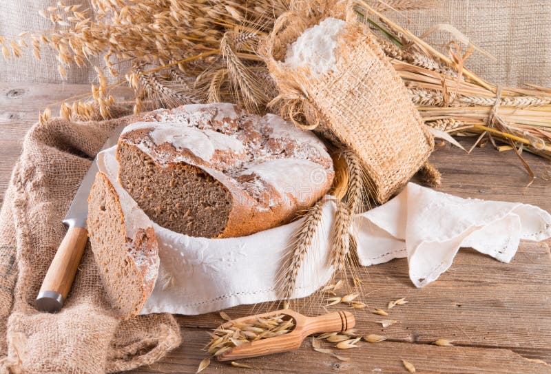 Freshly Baked Traditional Bread Stock Image - Image of fresh, loaf ...