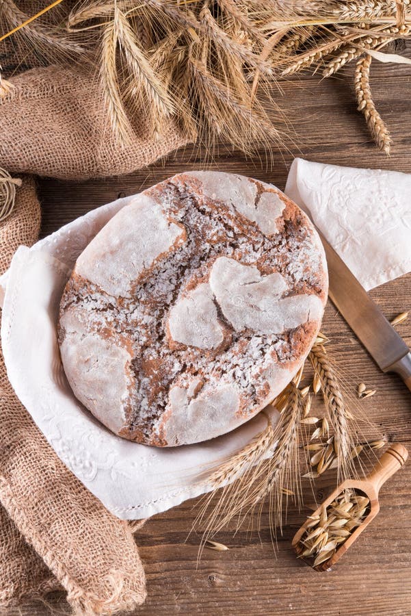 Freshly Baked Traditional Bread Stock Photo - Image of flour, baguette ...