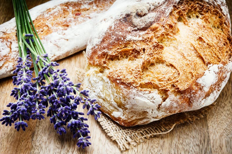 Freshly Baked Traditional Bread Stock Photo - Image of farmland, bakery ...