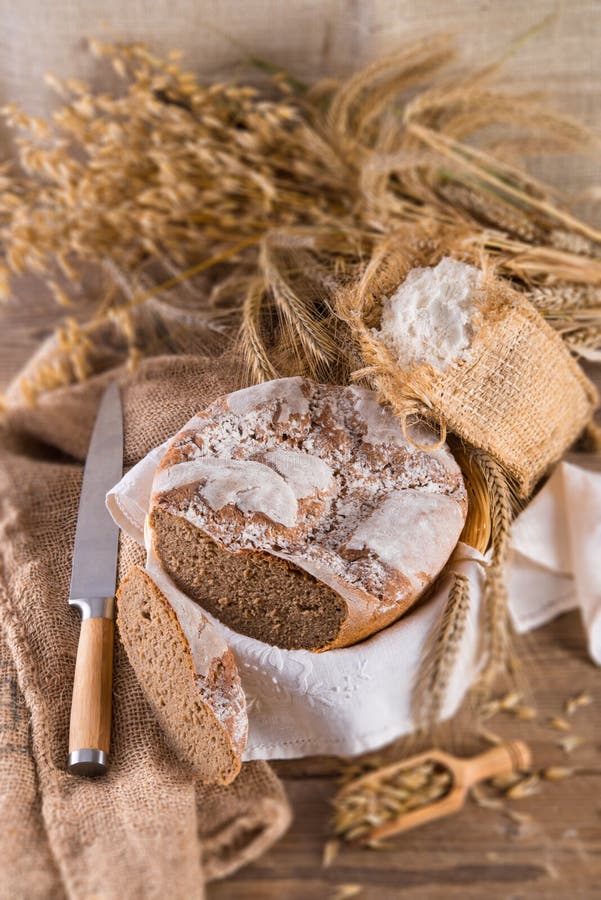 Freshly Baked Traditional Bread - Stock Photo - Image of dough, brown ...